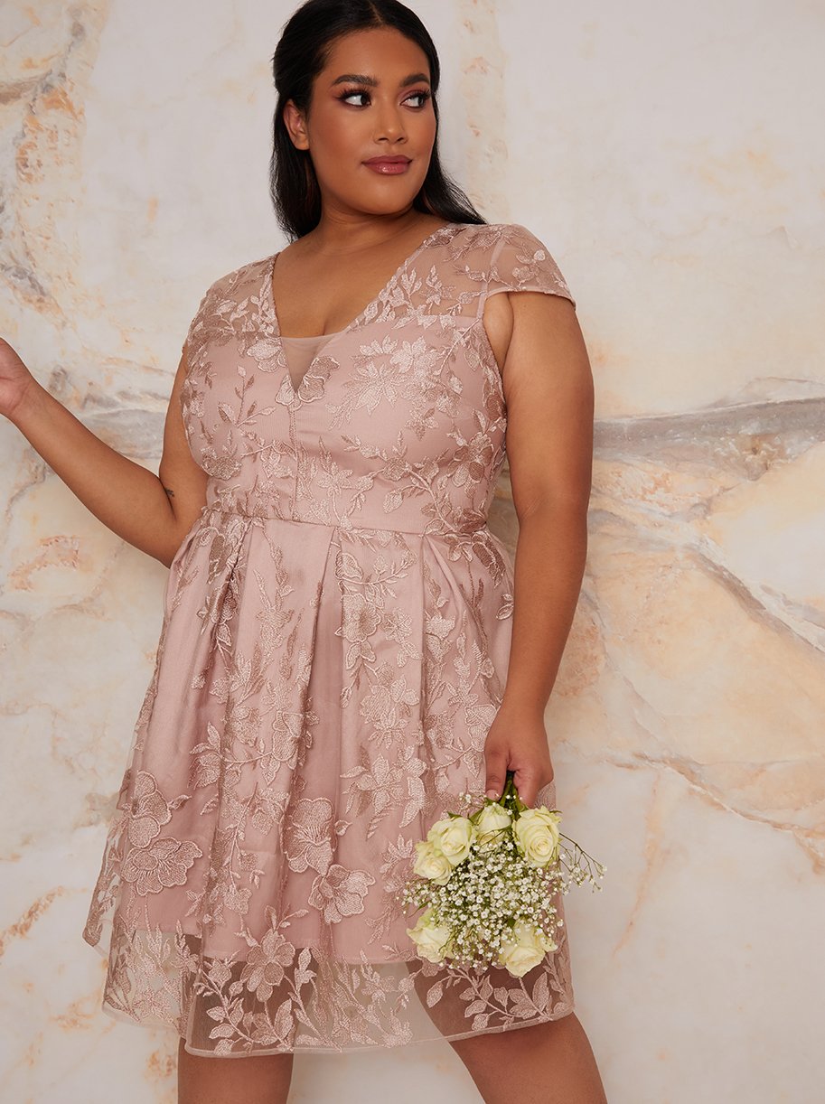 Dresses | 'Victoria' Plus Size Lace Midi Dress | Chi Chi London