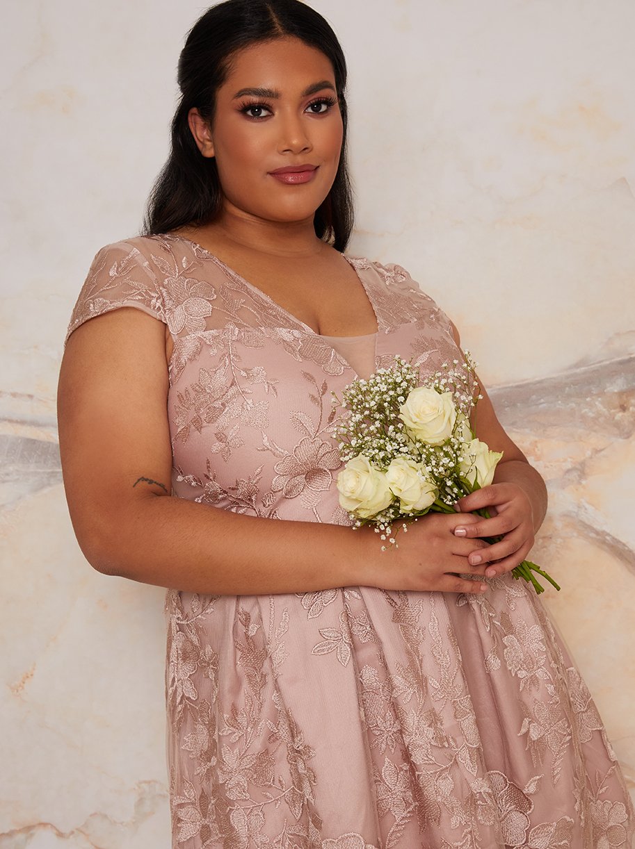 Dresses | 'Victoria' Plus Size Lace Midi Dress | Chi Chi London